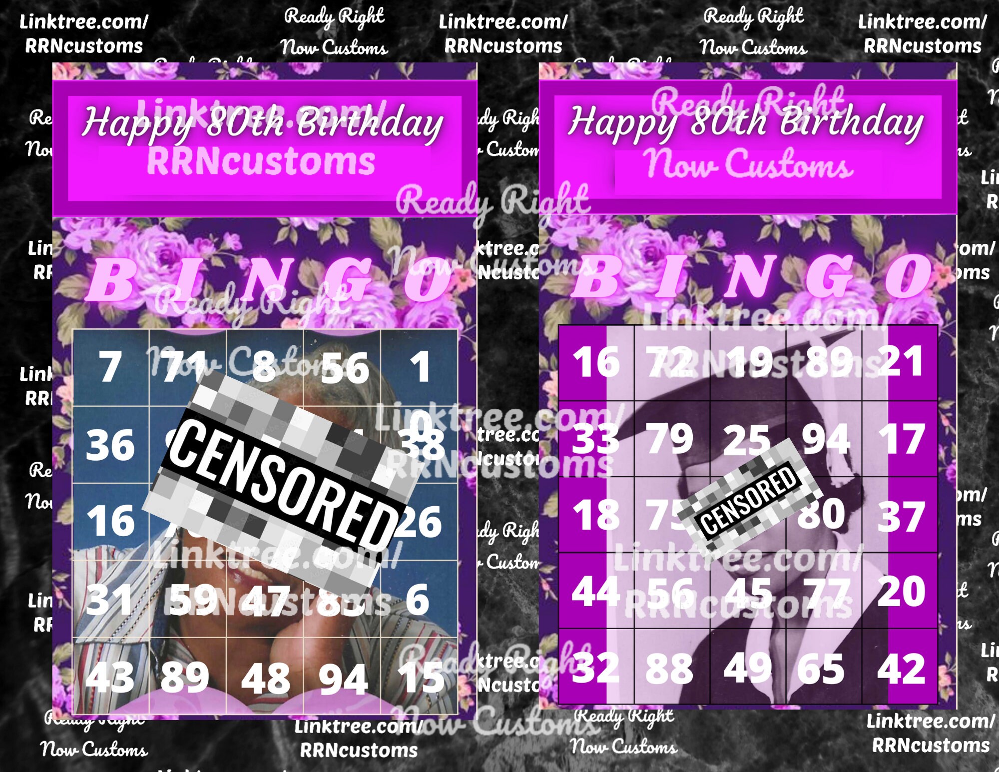 Custom Made Bingo Cards (PLEASE READ DETAILS)| Please Place at Least ...