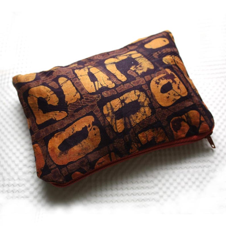 African Print and Batik Zipper Pouches, Afrocentric Gift, Gift for Her ...