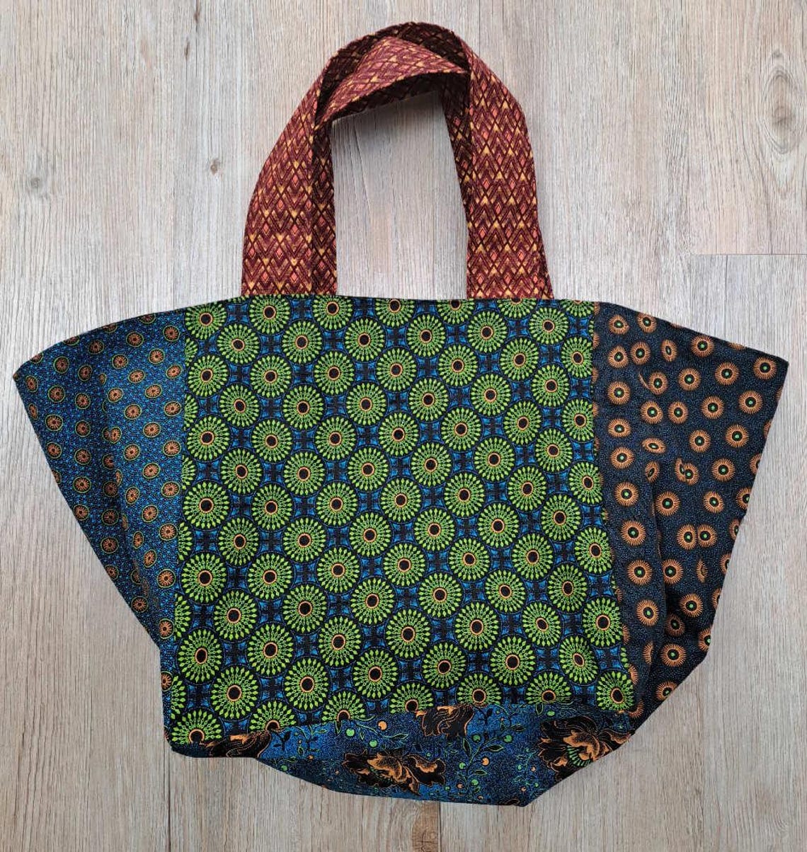 Funky Patchwork Tote, Shweshwe Tote Bag, African Print Tote, Holiday ...