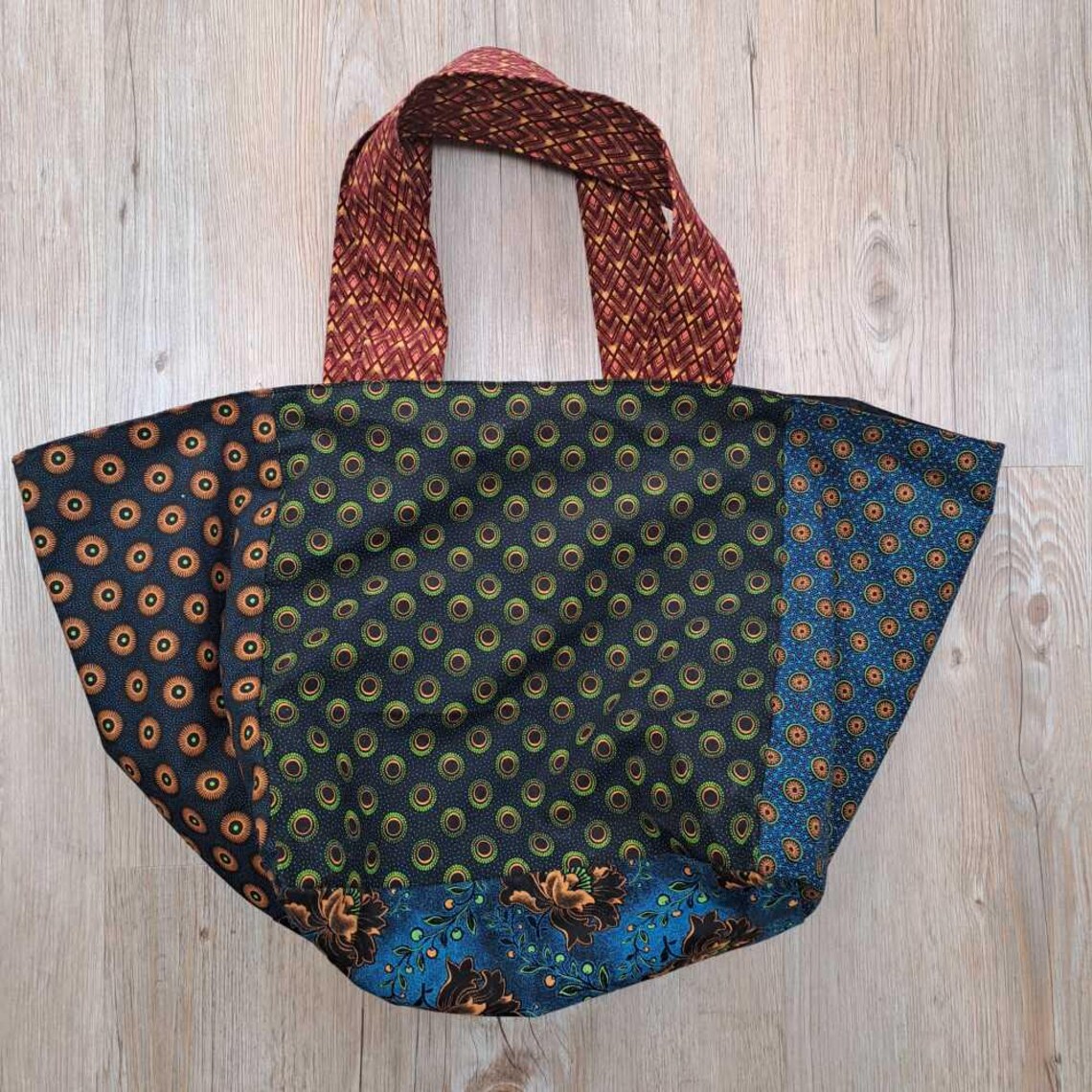 Funky Patchwork Tote, Shweshwe Tote Bag, African Print Tote, Holiday ...