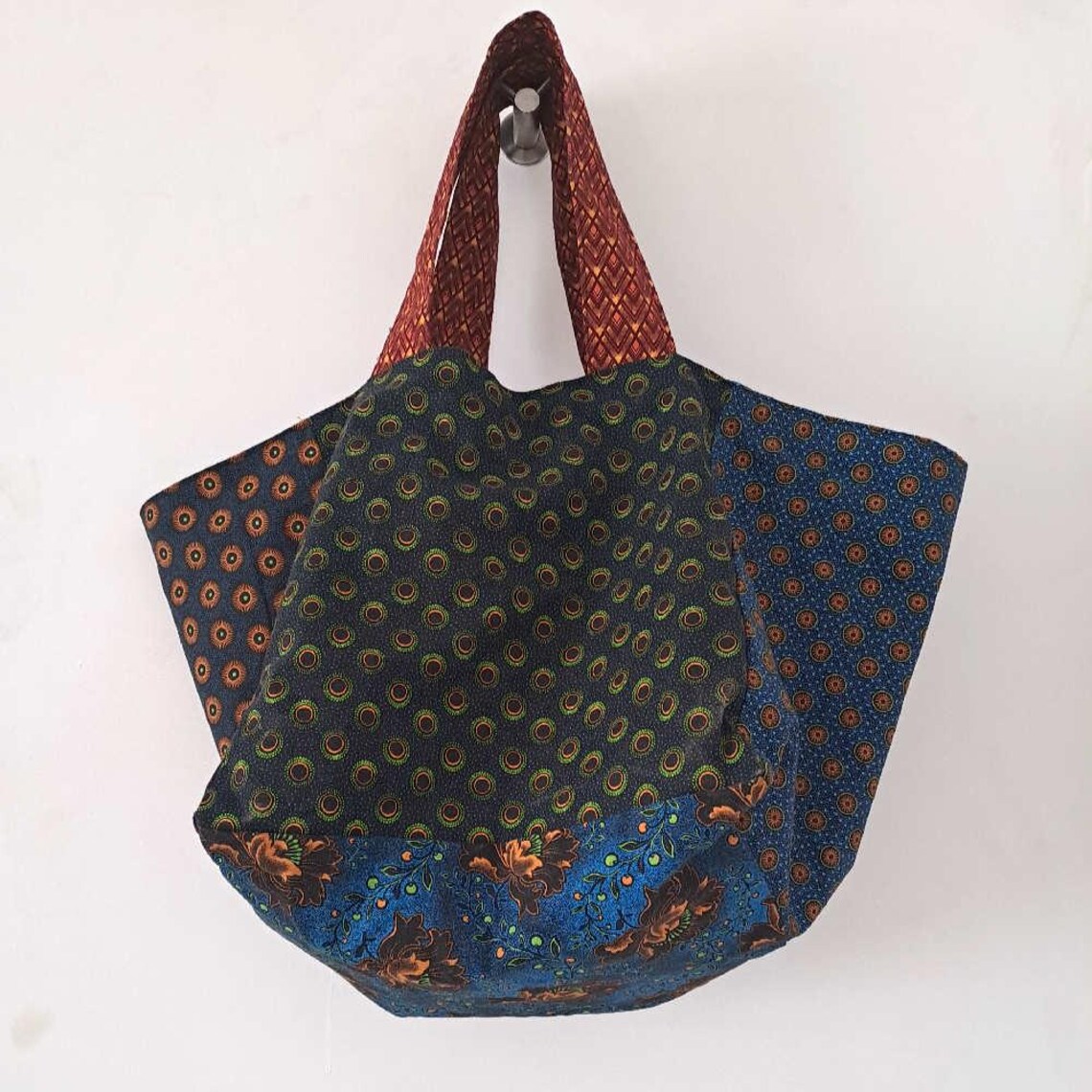 Funky Patchwork Tote, Shweshwe Tote Bag, African Print Tote, Holiday ...