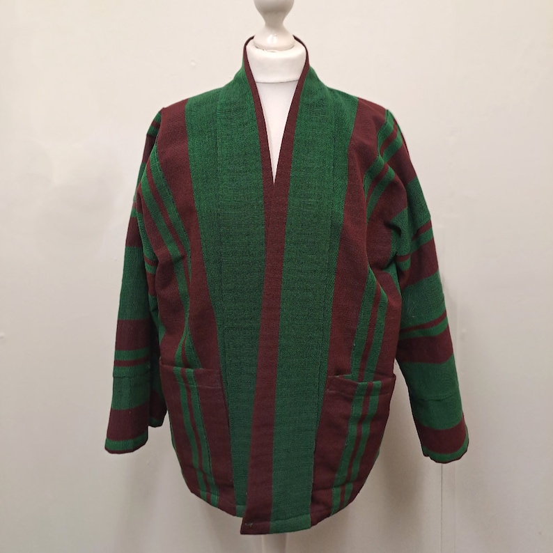 Aso Oke Jacket, Green Kimono Style Jacket, Hapi Jacket, Japanese Style ...