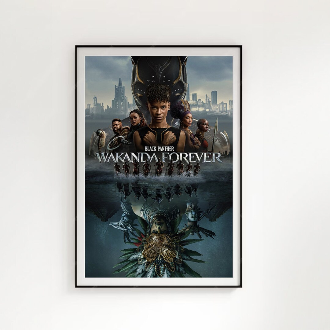 Black Panther Wakanda Forever Postermovie Poster Wall Decorhome Decor ...