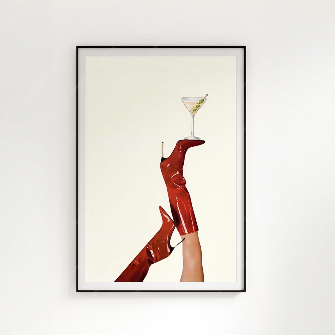 Trendy Red Boots Postervintage Poster Wall Decorhome Decor Art Poster ...