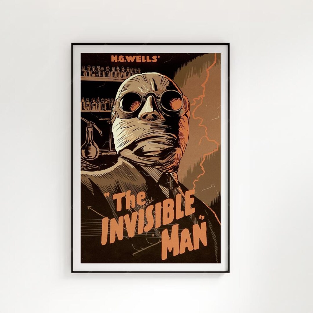 The Invisible Man Poster Movie Poster Vintage Poster Wall Decorhome ...