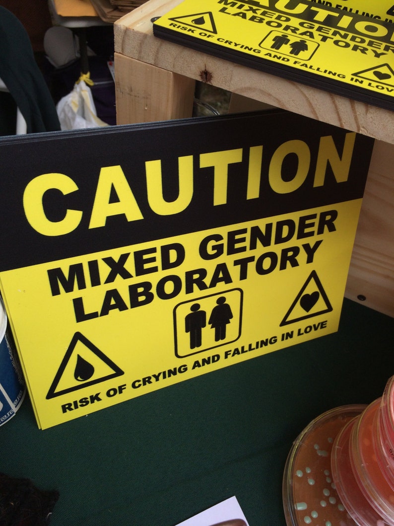 Mixed Gender Laboratory Caution Signs - Etsy