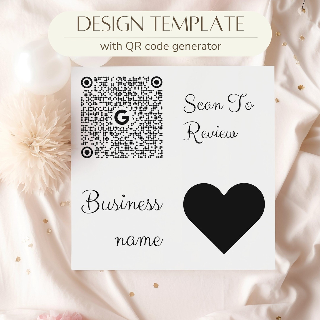 Google Scan to Review QR Code Template - Custom QR Code Stickers ...