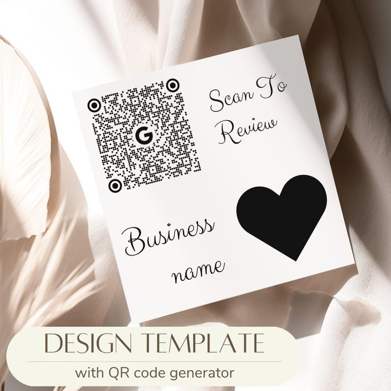 Google Scan to Review QR Code Template Custom QR Code Stickers Template ...