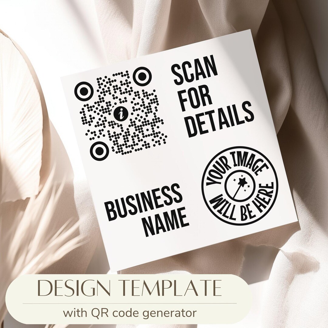 Personalized QR Code Business Sticker Design With Customizable Business ...
