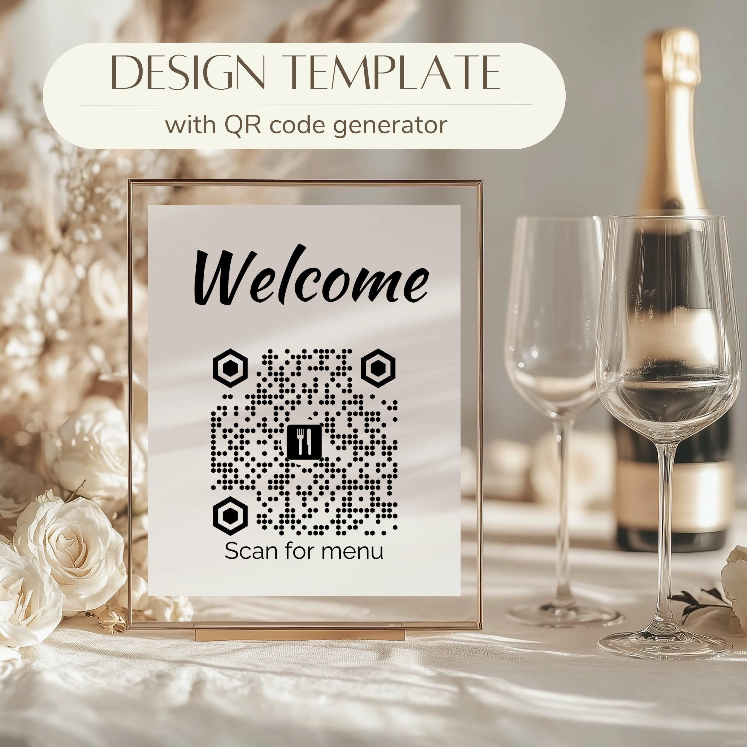 Restaurant Menu Sign - Scan for Menu - Enjoy a Contactless Dining ...