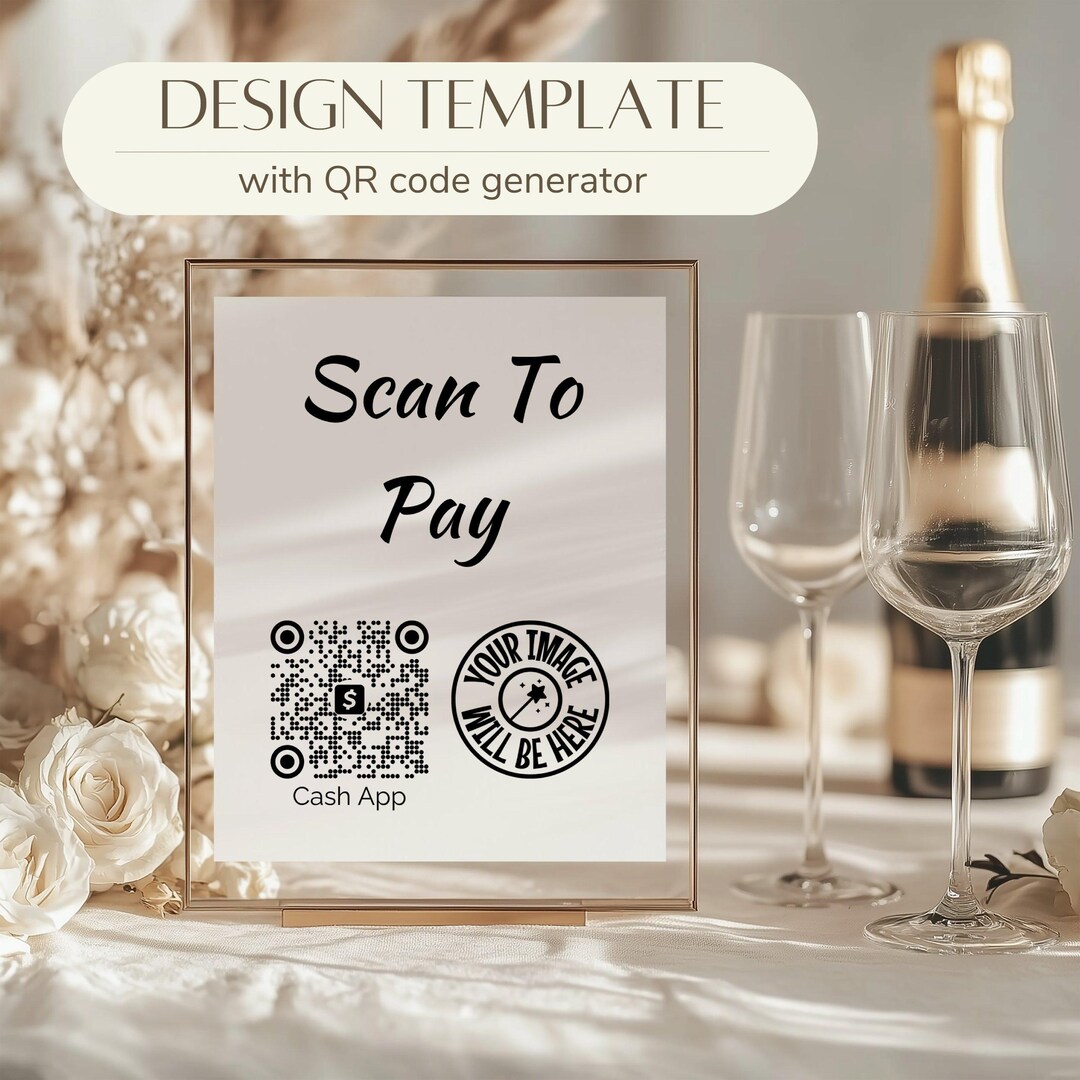 Scan to Pay - Custom Cash App QR Code Payment Sign for Easy ...