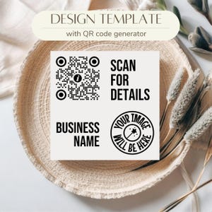 Personalized QR Code Business Sticker Design With Customizable Business ...