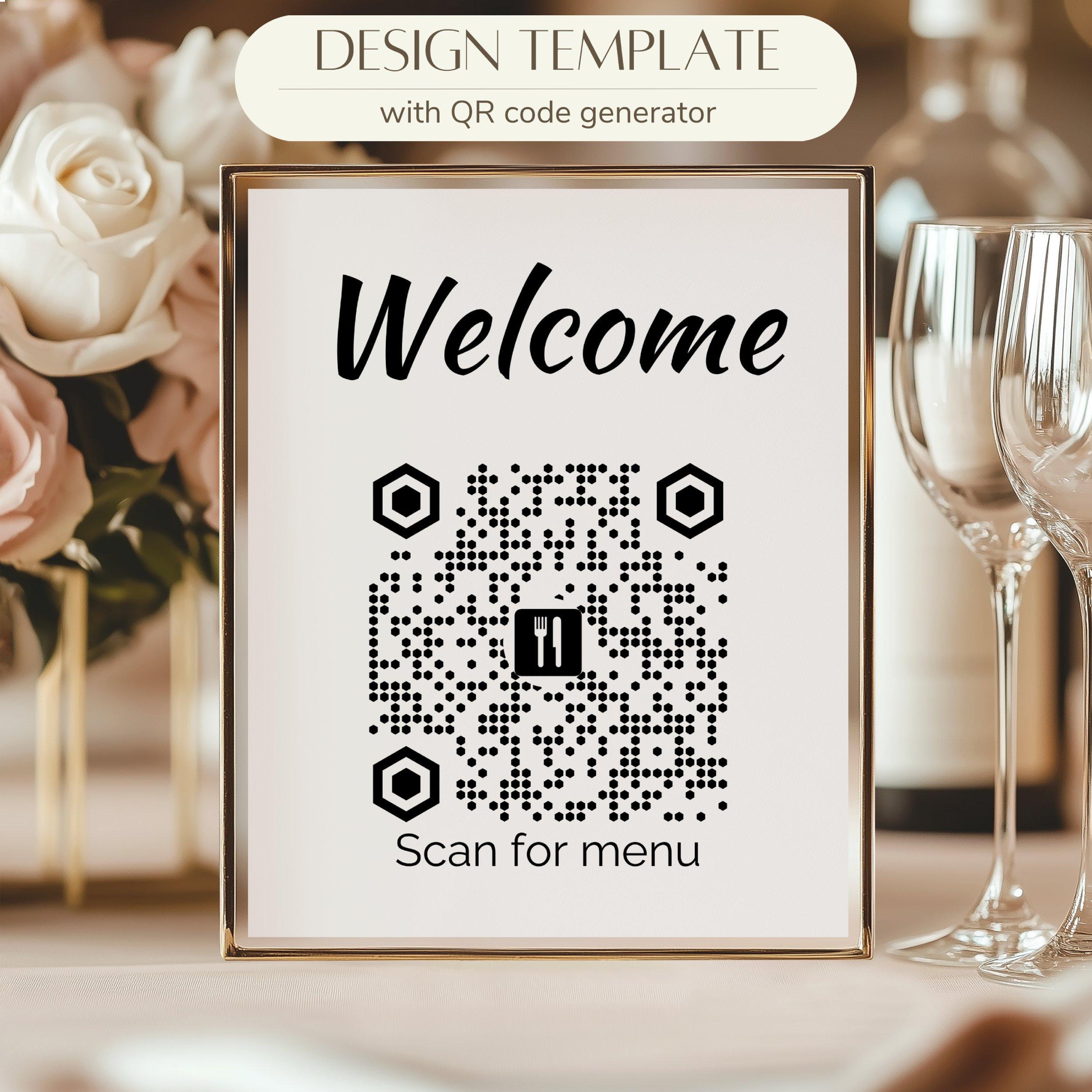 Restaurant Menu Sign - Scan for Menu - Enjoy a Contactless Dining ...