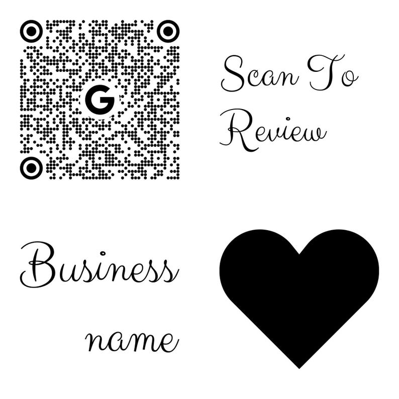 Google Scan to Review QR Code Template - Custom QR Code Stickers ...