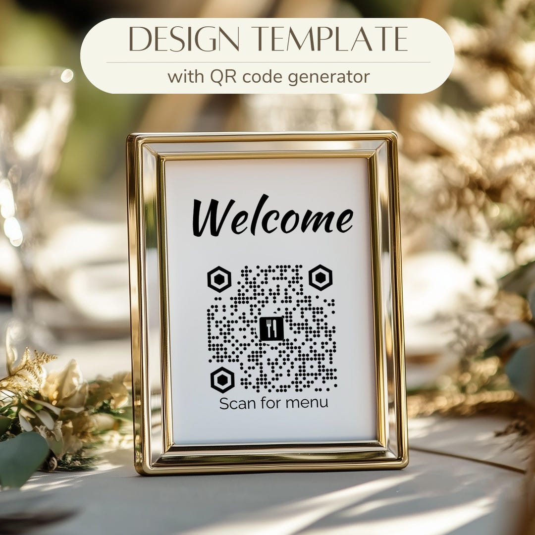 Restaurant Menu Sign - Scan for Menu - Enjoy a Contactless Dining ...