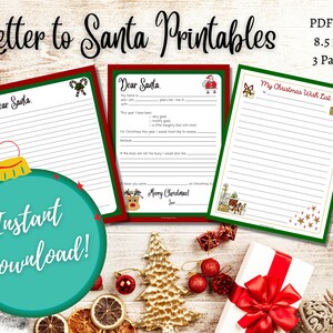 Letter to Santa, Holiday Printable, Christmas Printable, Family ...