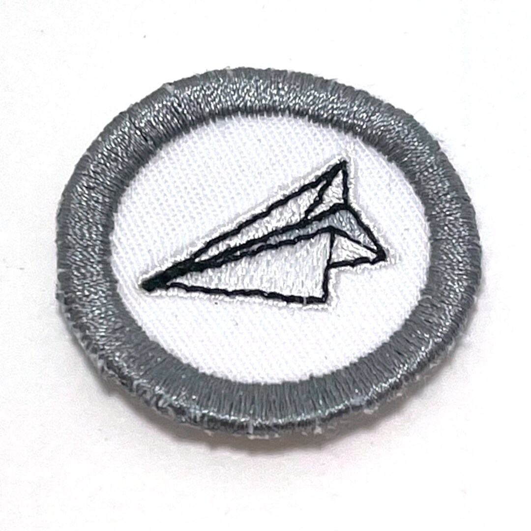 Paper Airplane Iron-on Patch: Embroidered DIY Merit Badge - Etsy