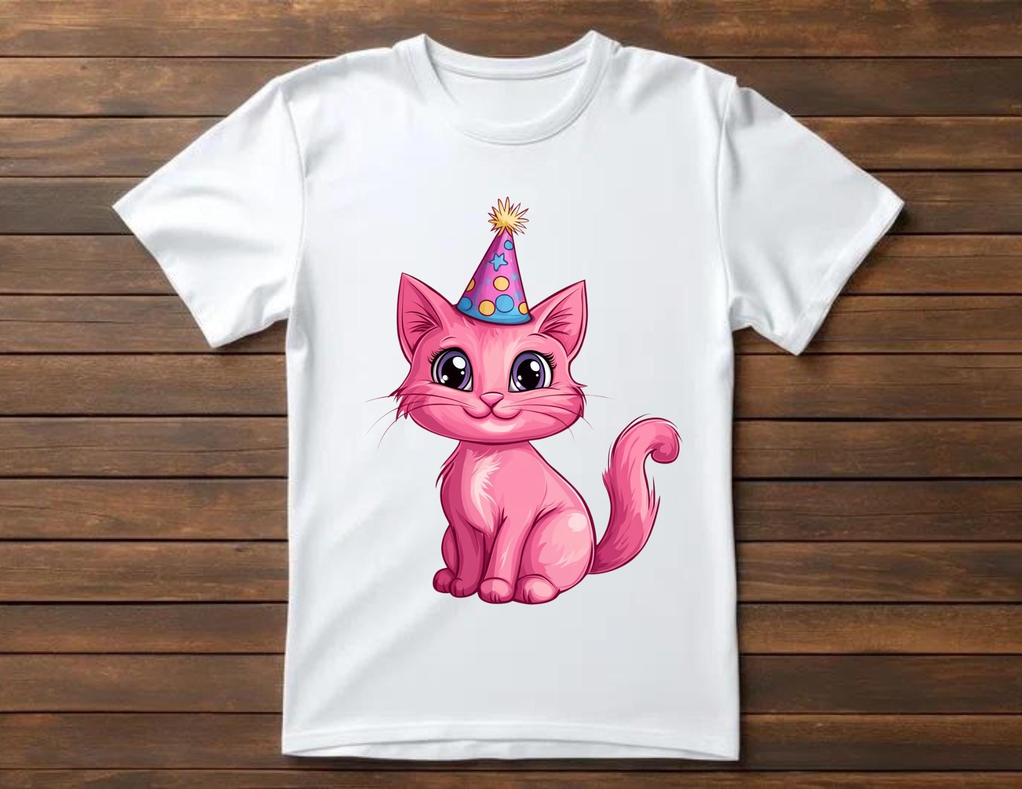 Party Cats Clipart | Adorable Pink Cats With Party Hats | Perfect for ...
