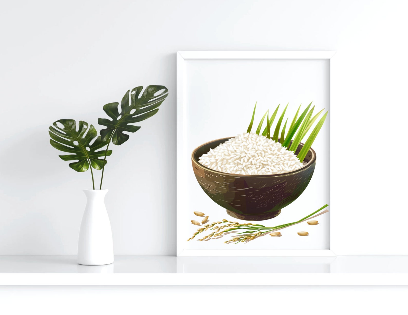 Clipart Rice | Authentic Decor Prints |cute Decor | Portraits With Rice ...