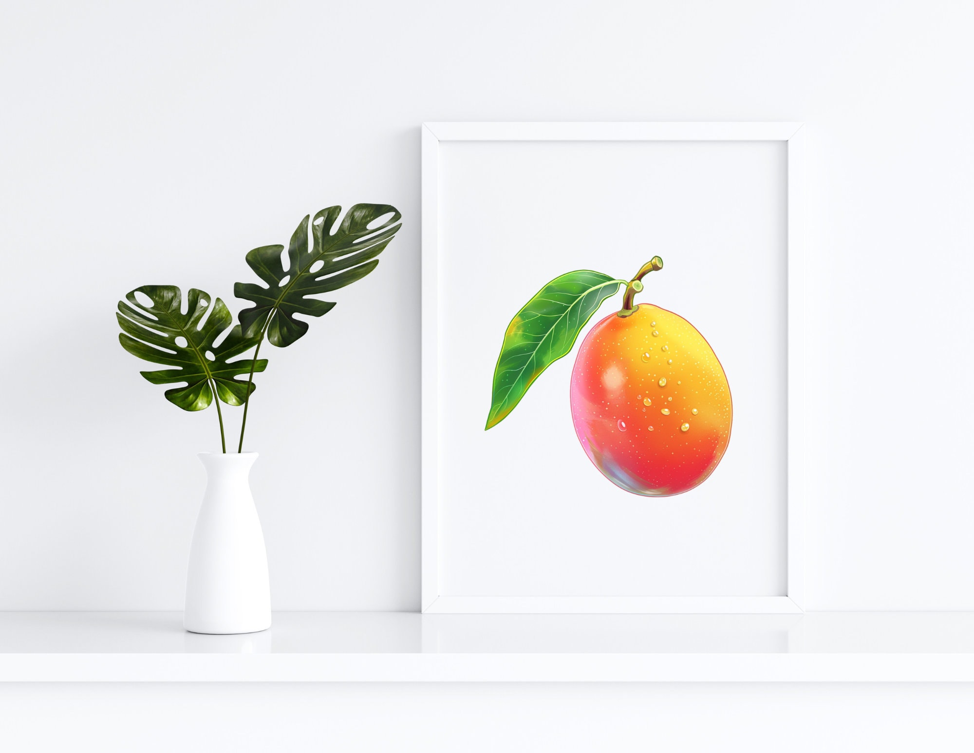 Vibrant Mango Clipart Set | Juicy Mango Digital Art Bundle | Fruit ...