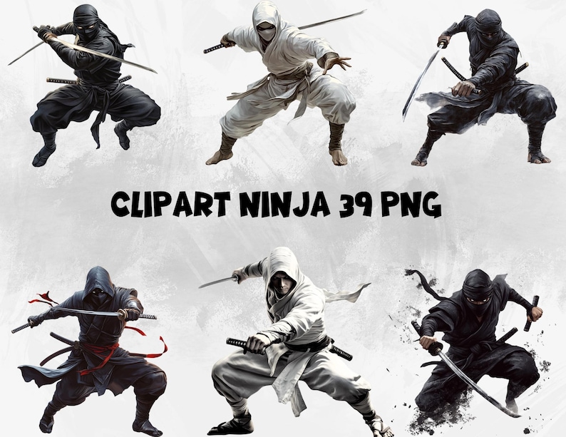 Ninja Clipart Set | Perfect for Decorations, Invitations, or Fun DIY ...