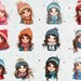 Winter Girls With Cozy Hats Clipart | Winter Vibes PNG | Digital Print ...