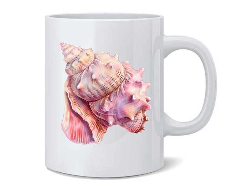 Pink Shells Clipart, Seashell Frames PNG, Digital Print Ocean-themed ...