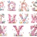 Easter Bunny Alphabet Clipart: Spring Letter Set (PNG, Commercial Use ...