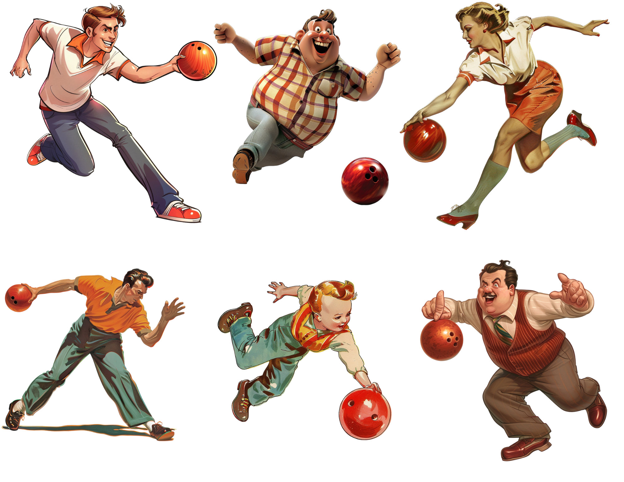Clipart Bowling | Bowling PNG | Digital Print Bowling Decor ...