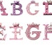 Princess Alphabet Clipart Bundle, Royal Crown Letters PNG, Digital ...