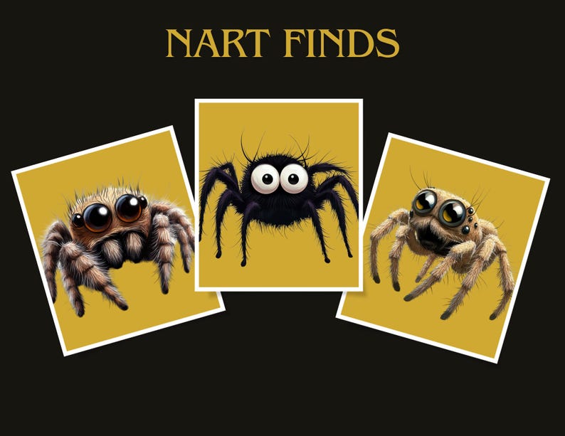 Funny Spiders Clipart | Spiders 49 PNG | Digital Print Pretty Spiders ...