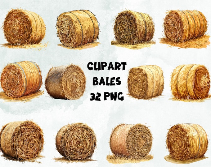 Hay SVG \ Hay SVG Bundle \ Round Bales Svg \ Hay Clipart \ Haystack Svg ...