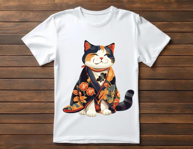 Clipart Japanese Cats | Japanese Cats PNG | Digital Print Japanese Cats ...
