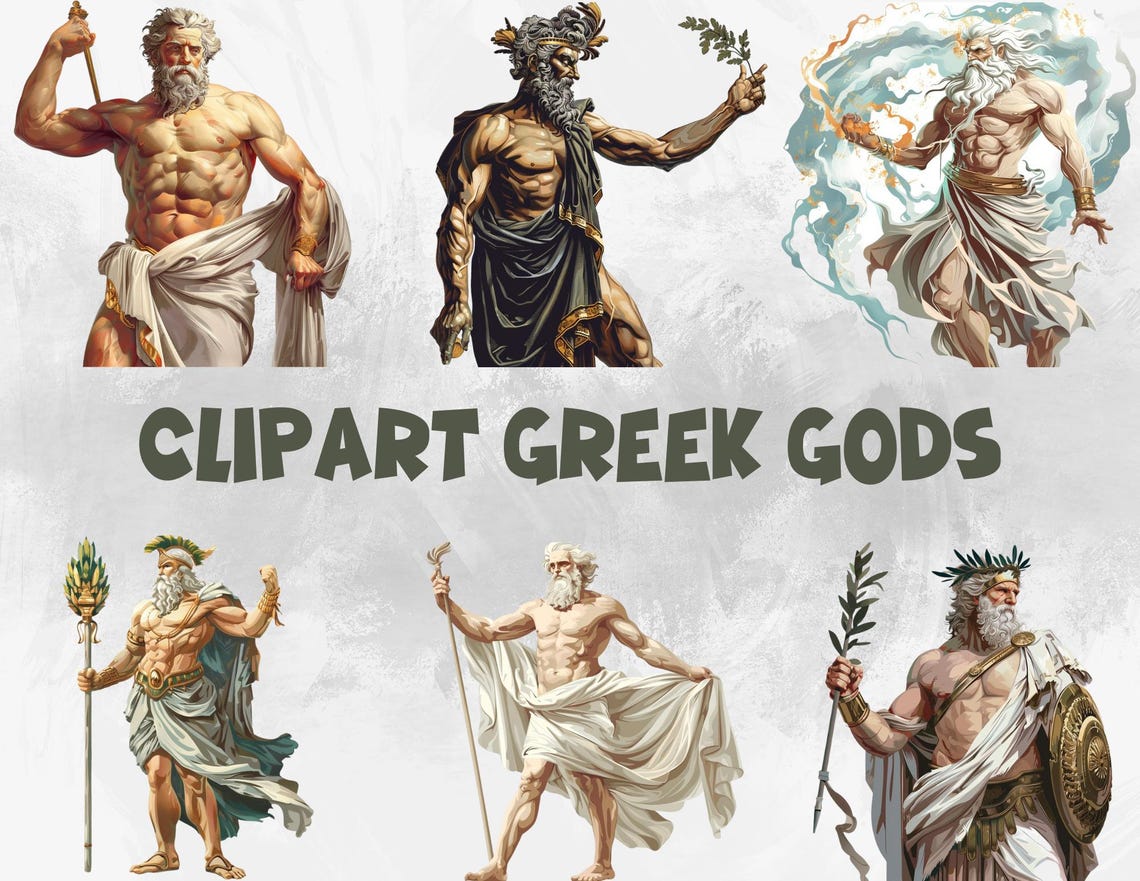Clipart Greek Gods | 29 PNG Digital Print Greek Gods | Transparent ...