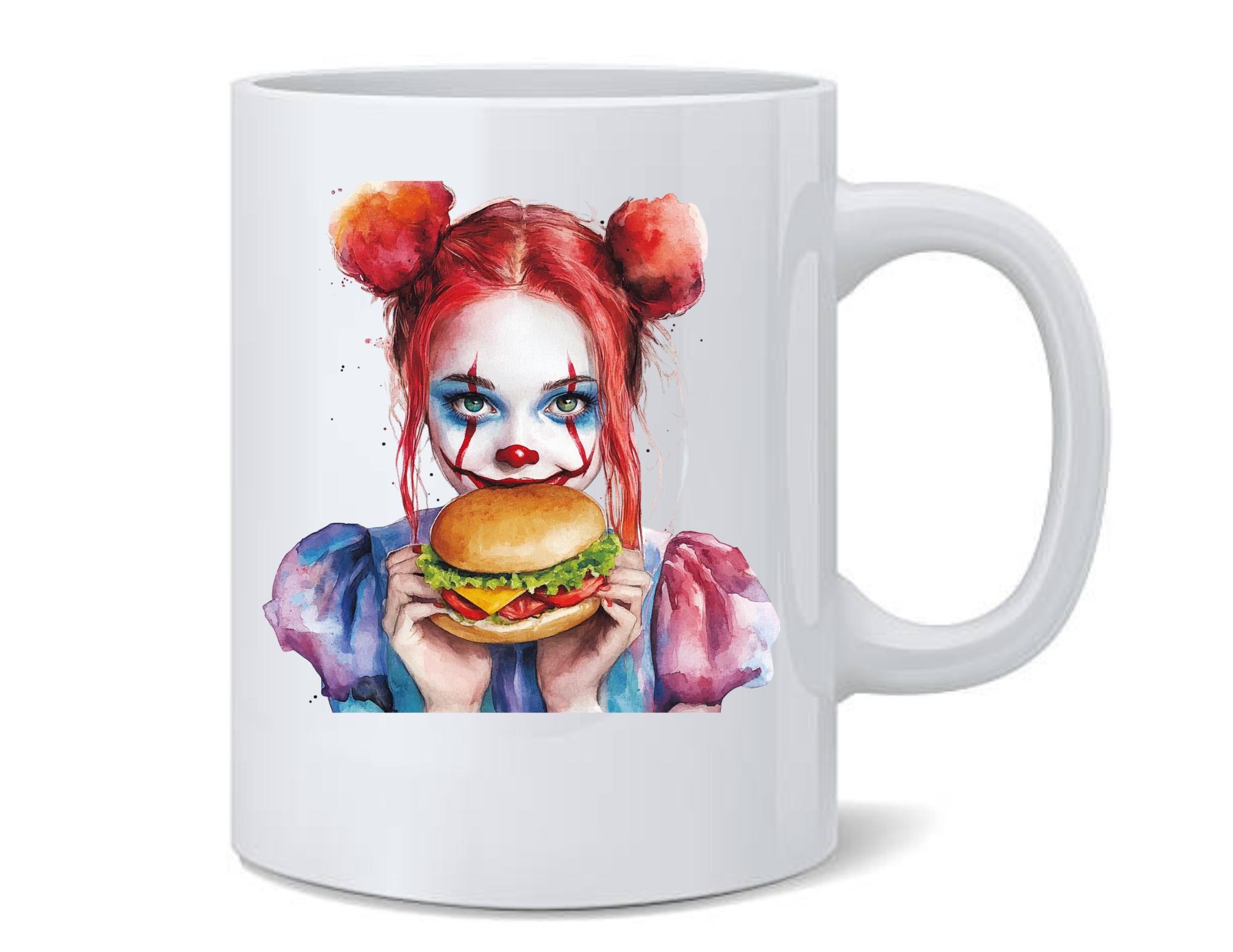 Clown With Burger Clipart Bundle | Watercolor Funny Clowns 31 PNG ...