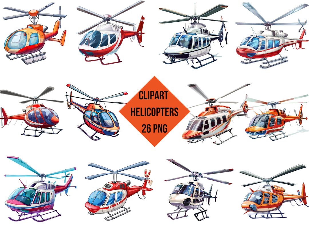 Clipart Helicopters | Colorful Helicopters PNG | Pretty Decor ...