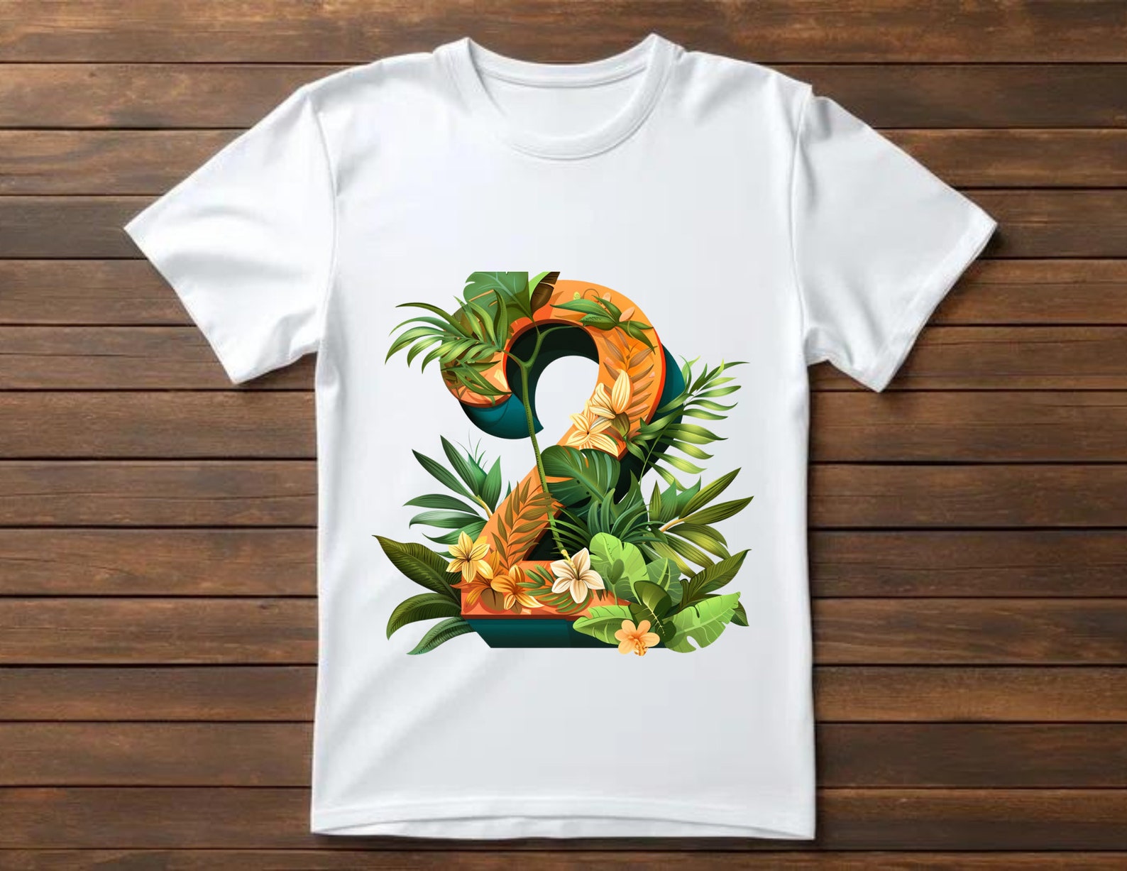 Tropical Numbers Clipart, Jungle Number PNG, Exotic Leaf Numbers ...