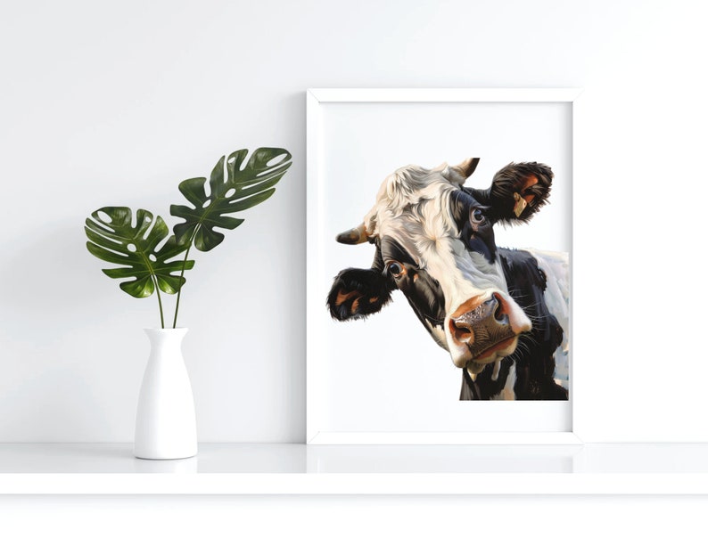 Funny Cow Clipart Bundle, Cute Cartoon Cows PNG, Farm Animal Clipart ...