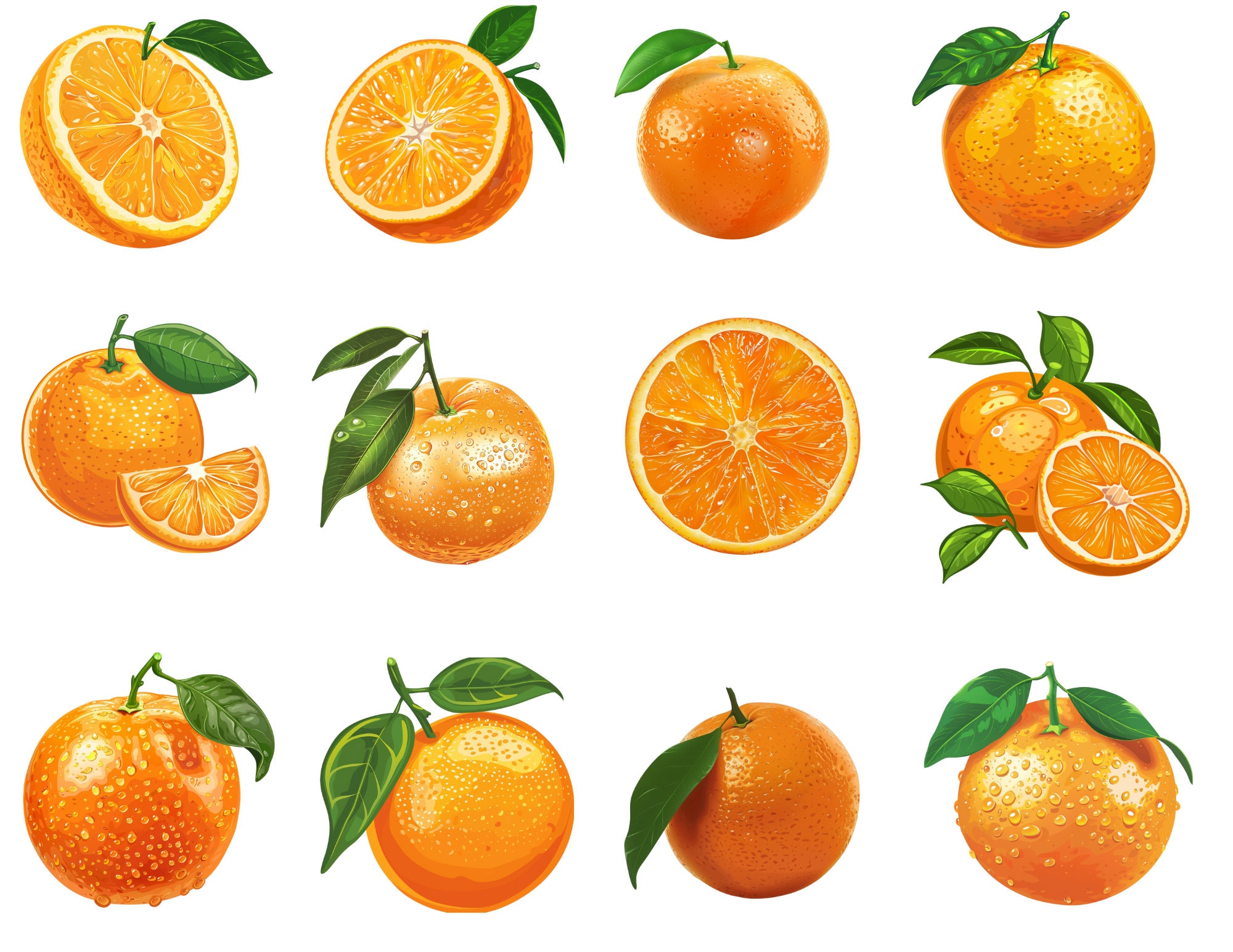 Clipart Oranges | Oranges PNG | Digital Print Oranges | Transparent ...