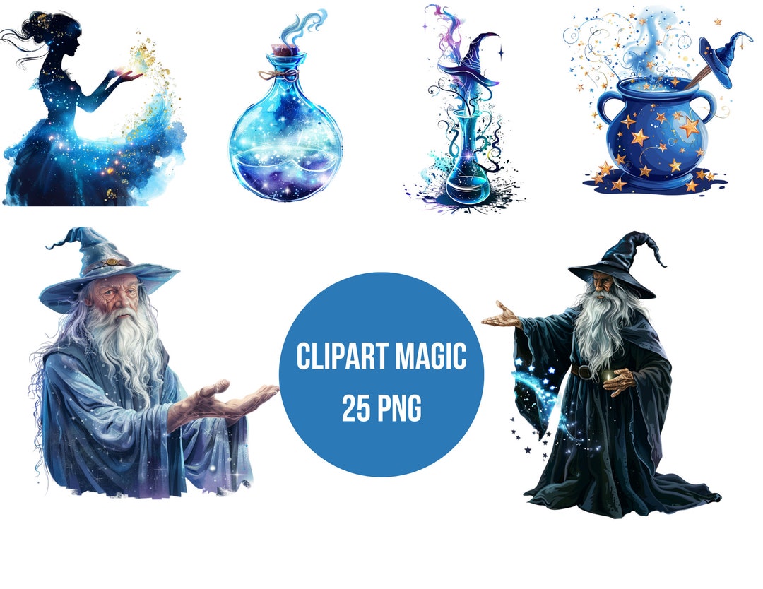 Magic Clipart Set | Llustrations of Magical Elements | Transparent ...