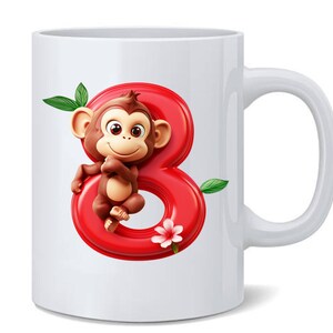 Clipart Monkey Numbers | Red Numbers With Monkeys | Perfect for Kids ...