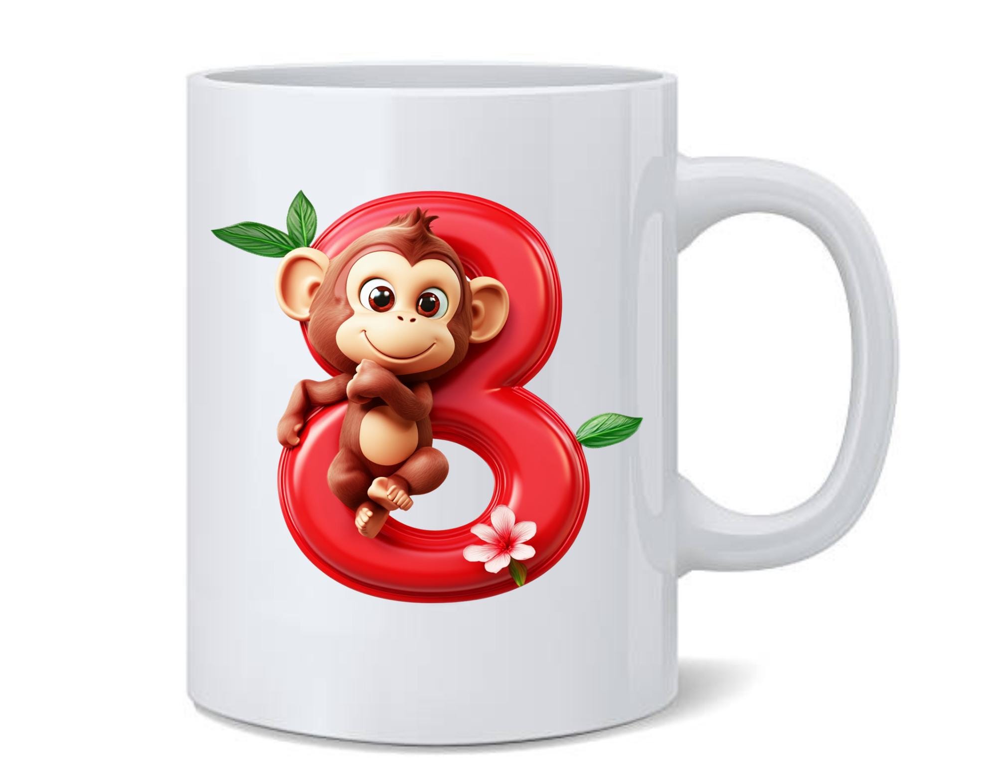 Clipart Monkey Numbers | Red Numbers With Monkeys | Perfect for Kids ...