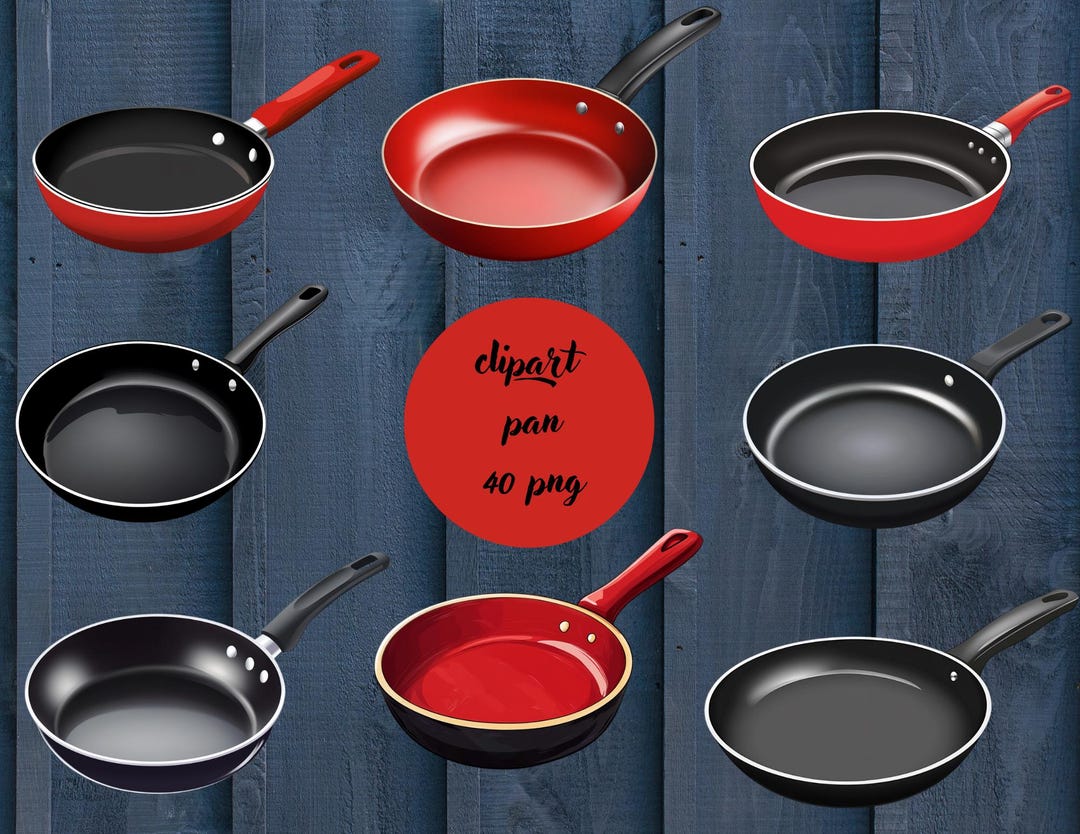 Pan Clipart Bundle | Pretty Pan PNG | Digital Print Kitchen PNG ...