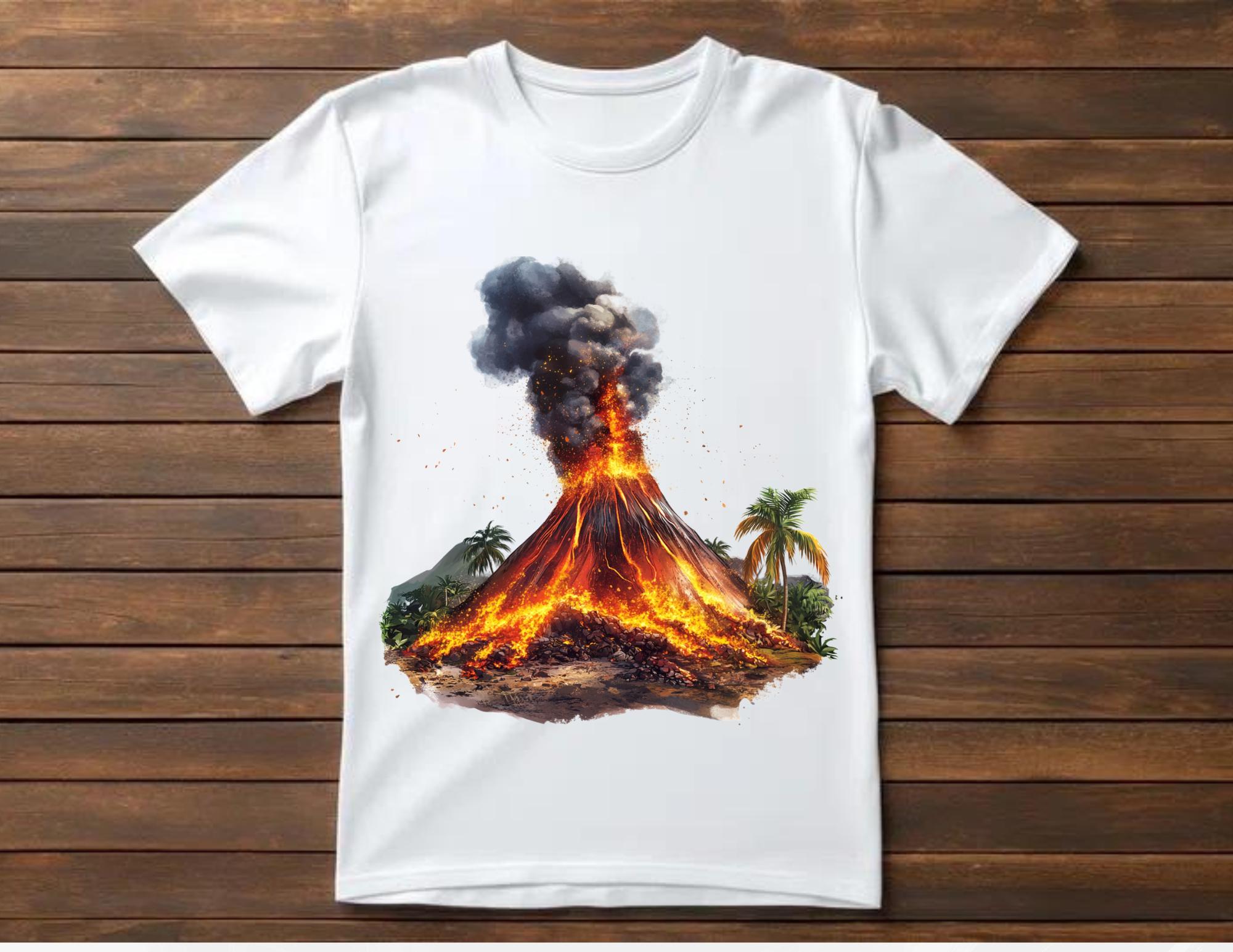 Volcano Clipart Bundle, Erupting Volcano PNG, Natural Disaster Clipart ...