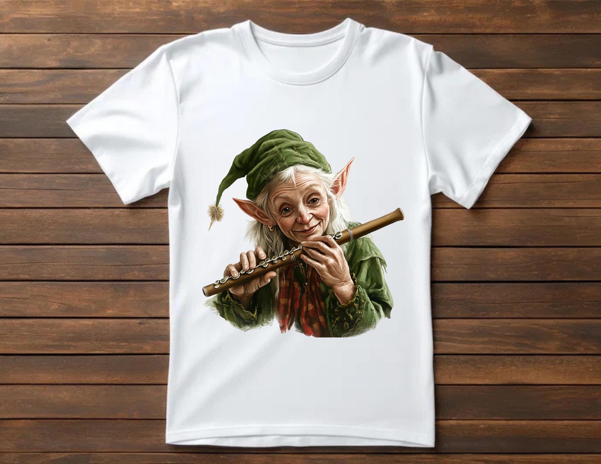 Elf Flute Player Clipart: Fantasy PNG Illustrations (commercial Use) - Etsy