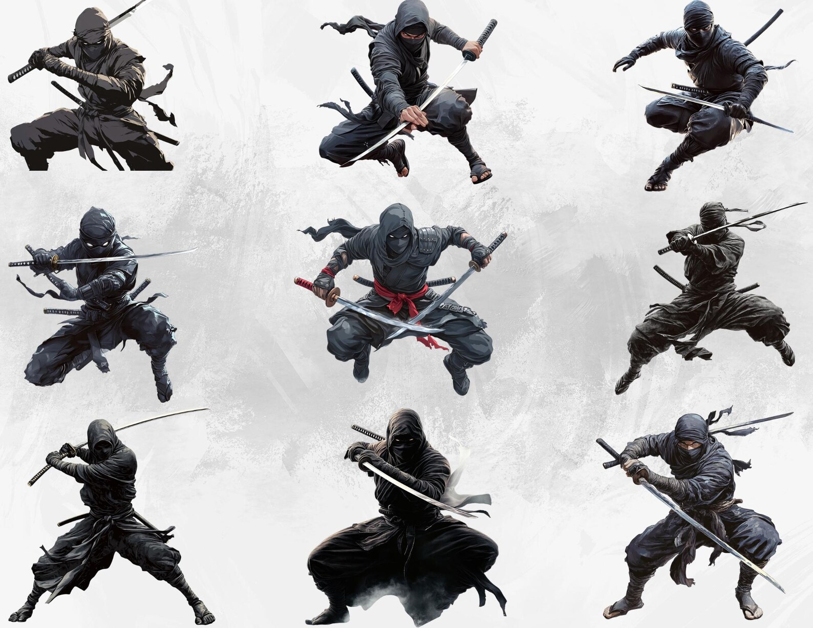 Ninja Clipart Set | Perfect for Decorations, Invitations, or Fun DIY ...