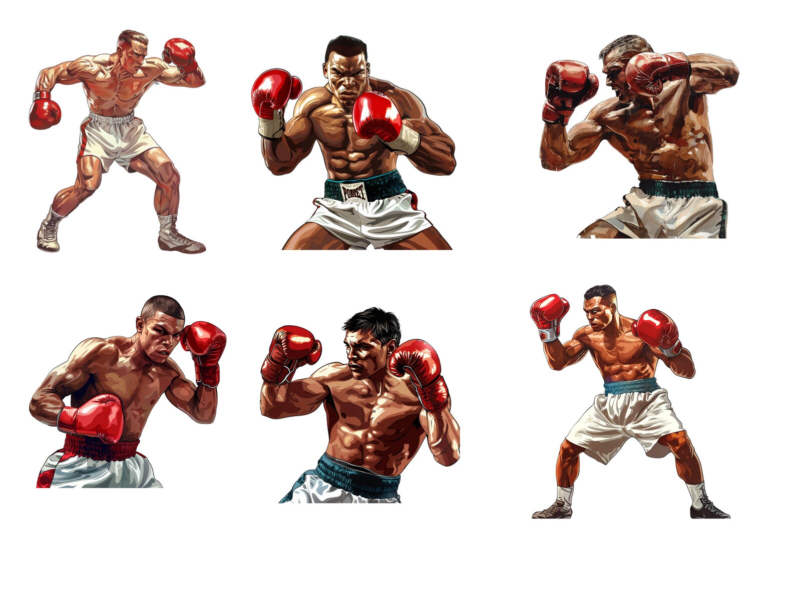 Clipart Boxing | Boxing PNG | Digital Print Boxing Decor | Transparent ...