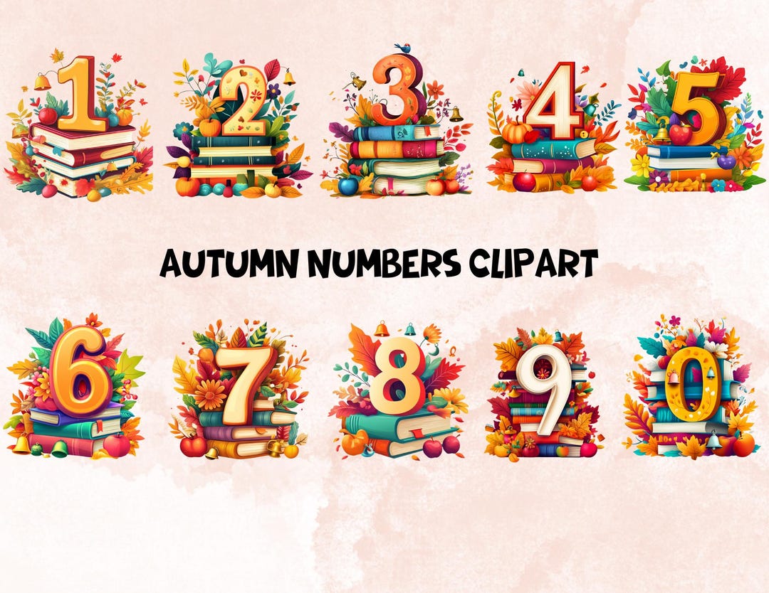 Clipart Autumn Numbers | Perfect for Projects and Decorations ...