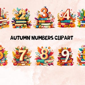 Clipart Autumn Numbers | Perfect for Projects and Decorations ...