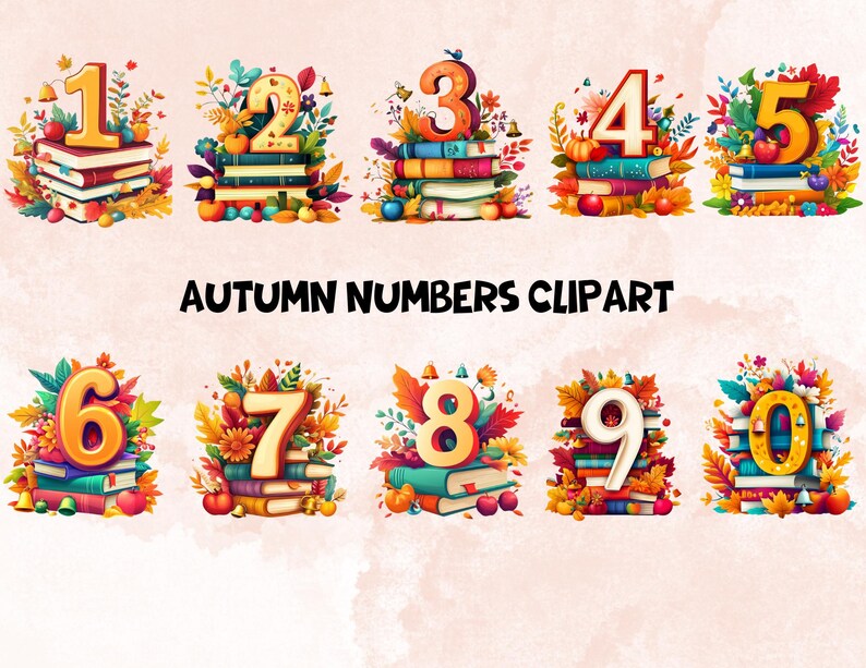 Clipart Autumn Numbers | Perfect for Projects and Decorations ...